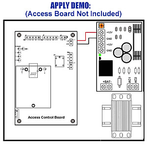 UHPPOTE Power Supply Converter Input 110VAC Output 12VDC for Access Control Board