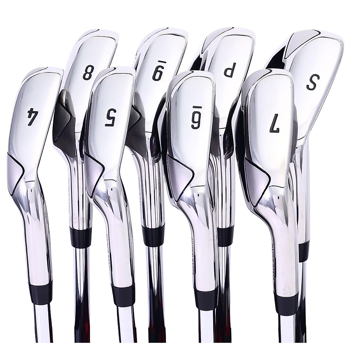 Majek K6 Iron Set +1 inch Over Big & Tall Men's 8-Piece Set (4-PW, SW) Right Handed Steel Shaft Regular Flex R Flex Club (Tall 6'0"+ / +1" Over) with Midsize Black Pro Velvet Grips