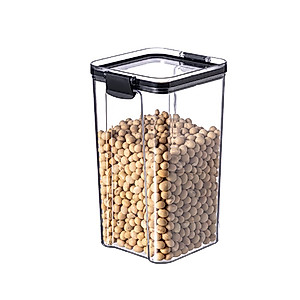 Rice Storage Container, Sealed Food Storage Container, Reusable Food Organizer with Buckle Lock, Space Saving Clear Food Containers, Multipurpose Food Keeping Box for Oatmeal Grain Cereal Pasta Flour