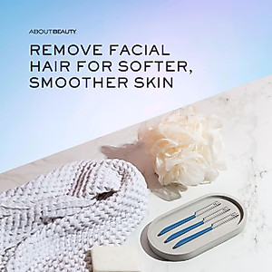 Kai About Face Pro-Premium Professional Facial Razors; 3 Beauty Groomers per Package; Stainless Steel Razors for Hair Removal and Dermaplaning from Face, Neck, & Hairline