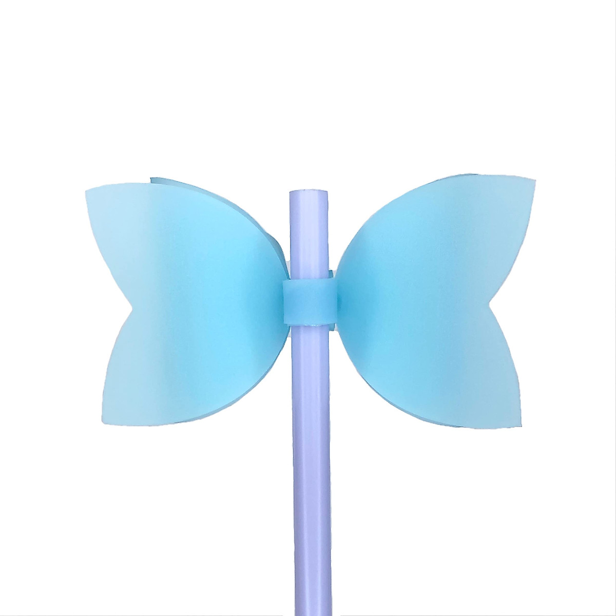 Bow Straw Topper, Silicone Jelly Straw Topper (Baby Pink), 3.5in x 1in x 2in