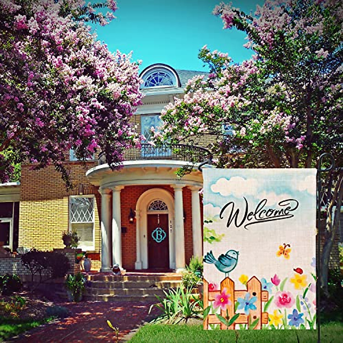 QXQIANXIYE 2 Pack Summer Garden Flags Double Sided 12×18 Inch Small Yard Flag Outside Décor for Farmhouse