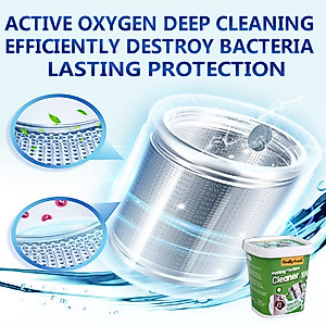 Finally Fresh Washing Machine Cleaner for Front / Top loaders, 20 Packs Washer Cleaner for Sensitive Skin, Suitable for All HE Washing Machines Include