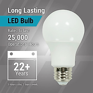 GT-Lite 10-Pack Soft White LED Light Bulbs, Replacement for 60-watt Incandescent uses only 9-watts, 3000K, A19 Shape, E26 Medium Base, Standard Household Lightbulb for Lamps, Living Room, bedrooms