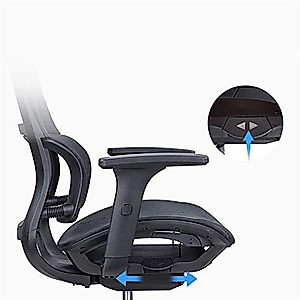 RILOOP Office Chair Chair Ergonomic, Computer Chair Adjustable Seat Height with Back Support and Arms, Desk Chair Comfy, Study Chair for Home, Office and Executive