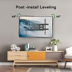 USX MOUNT Full Motion TV Mount for Most 37-82 Inch TV up to 132lbs, TV Wall Mount Articulating with Swivel, Tilt & Extension, Wall Mounts TV Bracket for VESA 600x400mm 400x300mm, 8-16" Wood Studs