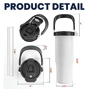 Macorner Personalized 30oz Tumbler With Handle, Just A Girl Who Loves Books Tumbler, Daughter Gifts