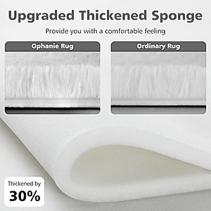 Ophanie 5 x 8 Rugs for Living Room,White,Large Fluffy Fuzzy Plush Shag Shag Comfy Soft，Non-Slip Indoor Floor Carpet,for Kids Boys Girls Dorm，Room,Bedroom,Playroom，Home Decor Aesthetic