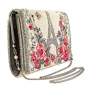 Mary Frances Bonjour Crossbody Clutch Paris Handbag, Multi