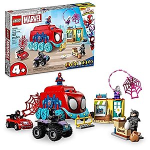 LEGO Marvel Team Spidey's Mobile Headquarters 10791 Building Set - Featuring Miles Morales and Black Panther Minifigures, Spidey and His Amazing Friends Series, for Boys, Girls, and Kids Ages 4+