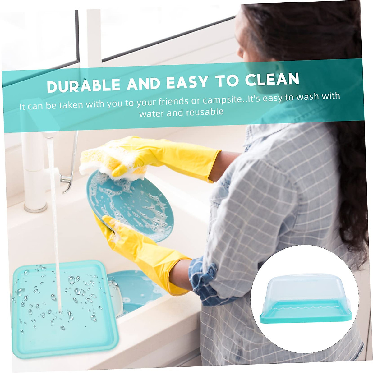 Portable Cake Box Paper Cups with Lids Chocolate Cortes Chocolates Box Cake Carrying Case Wedding Cake Carrier Container Cake Carrier with Lid and Handle Plastic Blue Mini Pie