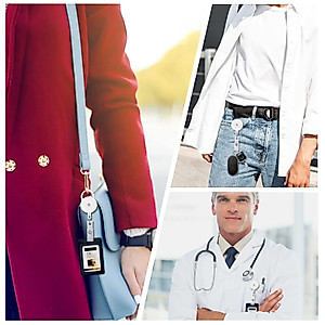 30 Pieces Badge Reels Retractable with Swivel Alligator Clip, Badge Holder Badge Reel Clips(Translucent Clear)