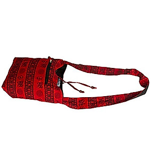 Tribe Azure Hobo Bag OM Symbol Cotton Canvas Large Messenger Handbag Shoulder Comfortable Roomy Fashion