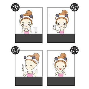 Huachi Headbands Women Washing Face Makeup Girls Baby Cute Elastic Facial Hair Bands Korean Beauty Products Spa Shower Yoga Headwrap Costume Hair Accessories, Animal Panda Ears