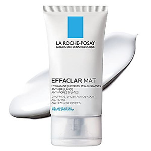 La Roche-Posay Effaclar Mat Oil-Free Mattifying Moisturizer for Face, Facial Moisturizer For Oily Skin, to Reduce Oil and Minimize Pores, Moisturizing Shine Control for Sensitive Skin