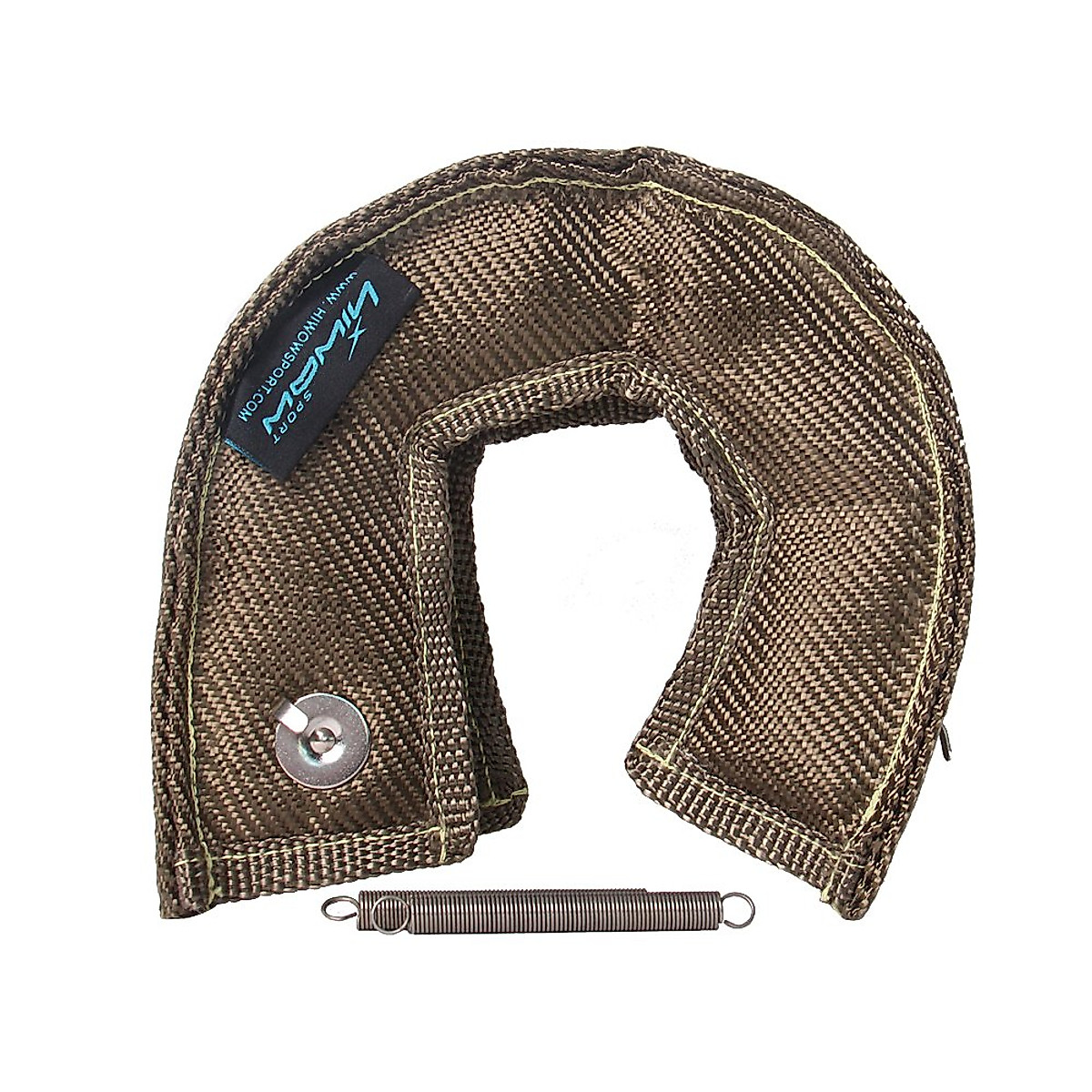 HiwowSport FireShield Titanium Turbo Blanket for T3 Cover for Turbocharger Heat Shield Cover with Fastener Springs