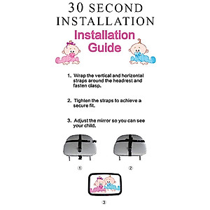 Fun Safe Baby Safety and Comfort Pack, Backseat Mirror for Rear Facing Car Seat and 2 Sunshades