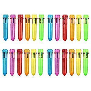 Kaptin 24 Pack Multicolor Ballpoint Pen Mini Shuttle Pens mini pens, Retractable Ballpoint Pens Multicolor Pens kids pens Office School Supplies for Students Children