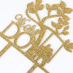 We Still Do Cake Topper, Gold Glitter Engagement,Bridal Shower, Vow Renewal,MR&MRS,Wedding Cheers Party Decoration Supplies(Acyrlic)