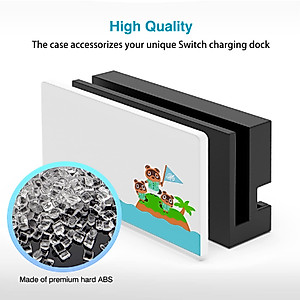 TIKOdirect Custom Faceplate Cover for Nintendo Switch Charging Dock, Hard PC Slim Shell Anti-Scratch [No Screwdriver Installation] for NS Docking Station, Animal Crossing