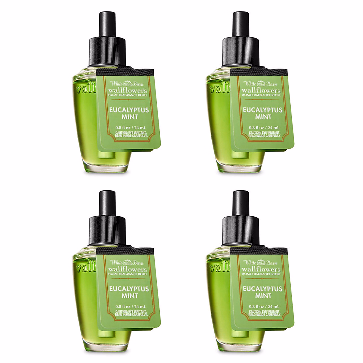 Bath & Body Works Eucalyptus Mint Fragrance Bulb- Bundle of 4