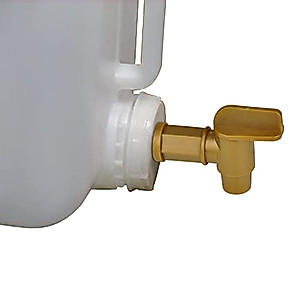 PowGrow Plastic Faucet Spigot, 3/4 NPT Spigot Faucet for Plastic Drums, Durable Polyethylene Material Faucet Replacement Spigot, 1 Inch Thread Size,2-Pack
