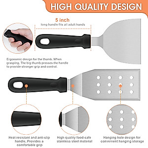 Fjzoys Griddle Accessories Kit, 29 PCS Flat Top Grill Accessories Set for Blackstone and Camp Chef, Metal Grill Spatula Set with Basting Cover, Burger Press, Tongs, Carry Bag for Outdoor Grilling BBQ