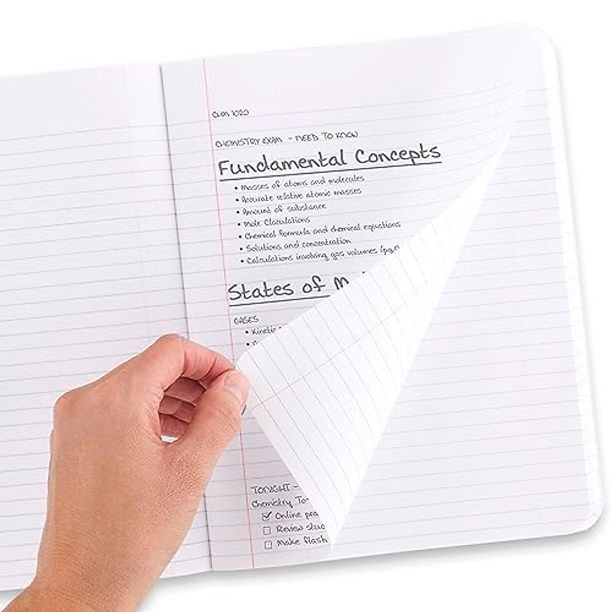 Five Star DuraShield Notetaking Composition Books, 4 Pack, 1 Subject, College Ruled Notebooks, 10-1/2" x 8", 100 Sheets, Black, Red, Blue, Green (850016-ECM)