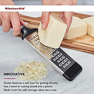 KitchenAid Gourmet Etched Medium Grater, One Size, Red