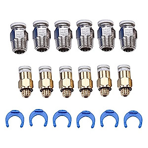 3 Pieces of PTFE Tube PTFE Tube (1.5M) 1.75Mm Filament with Tube Cutter, 6 Pieces of PC4-M10 Accessories - (Color: Blue)