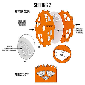 CMT ORANGE TOOLS 230.312.08 DADO Set Saw Blade HW D=8” B=5/8” Z12 FTG+ATB Orange PTFE