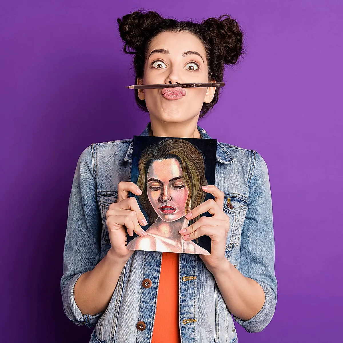 MARTCOLOR Skin Tone Colored Pencils for Portraits and Skintone Artists, 24 Colors Oil Colour Pencils for Drawing, Sketching, Adult Coloring, Shading, Coloring, Layering & Blending