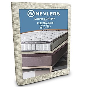 Nevlers Full Size 72"x48" Mattress Slide Stopper | 6 Ft x 4 Ft Anti Slip Mattress Gripper Full Bed | Open Weave PVC Non Slip Mattress Pad | Non Slip Pad Mattress Stoppers to Prevent Sliding & Slipping