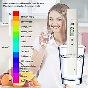 Water PH Tester, Resistance Lightweight PH Meter High Accuracy for Fish Tank