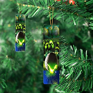Bookmarks Metal Ruler Xenomorph Measure Eggs Reading Bookography Bookworm Tassels for Book Bibliophile Gift Reading Christmas Ornament Markers