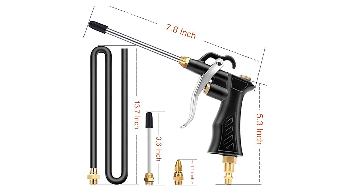 Industrial Air Blow Gun with Adjustable Brass Nozzle