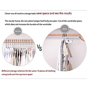 Multi-Layer Clothes Hangers Blouse Tree Hangers 3 Pack 5 in 1 Non Slip Space Saving Stainless Steel Shirt Hangers Closet Organizer（3，Grey）