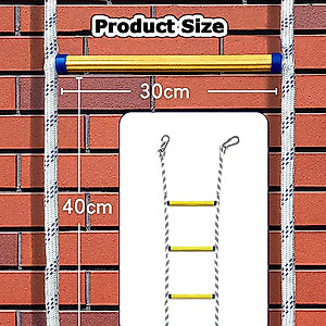 ANUU Emergency Fireproof Rescue Ladder, Climbing Rope Ladders Fire Escape 2-8 Story Homes, Fire Escape Ladder for Emergencies, Heavy Multifunctional Ladder,98FT/30M