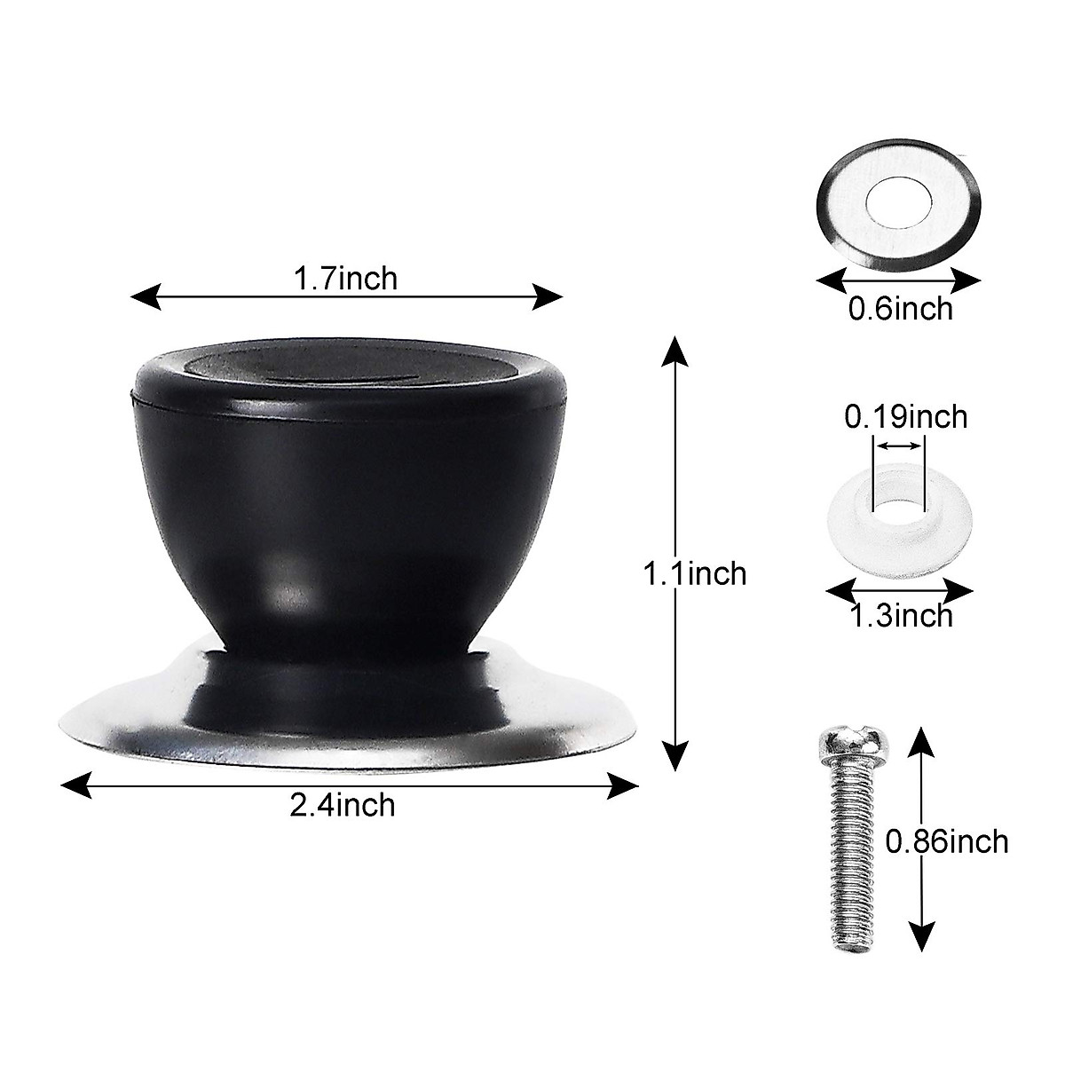 6PCS Pot Lid Knobs, Universal Kitchen Cookware Replacement Pan Lid Holding Handles, Pot Lid Cover Knob Handle, Knobs Casserole Kettle Cover Glass Saucepan Crockpot Handle Replacement Set