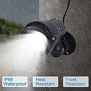 Spotlight Outdoor 6W 2700K-6500K LED Spot Lights Outdoor Indoor for House Flag Yard Tree Garden Décor, Led Landscape Lights Plug in Outdoor Lights 5.9ft Cord with US 3-Plug IP66 Waterproof 1 Pack