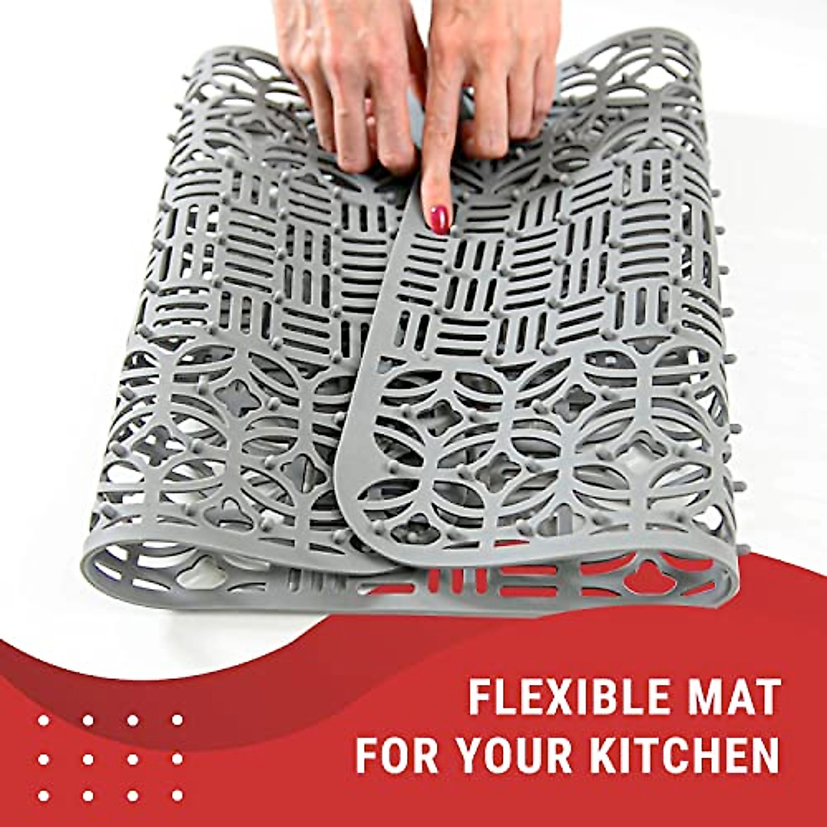 Extra Large Sink Protectors For Kitchen Sink - 25x13 Silicone Mat - Non-Slip Kitchen Mat - Kitchen Sink Accessories for Farmhouse Sink - Heat-Resistant Silicone Sink Mat