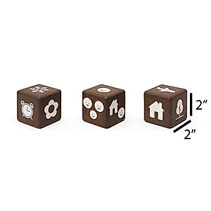 Demdaco Tell Me A Story Conversation Dice Woodgrain 2 inch Wood Travel Game Set