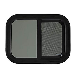 RecPro RV Window | 20" W x 15" H | Teardrop Horizontal Slide | RV Window Replacement | Optional 1 1/2" Trim (2 Windows, with Trim Kit) | Made in USA