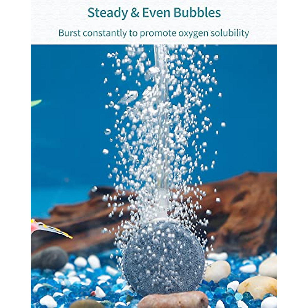 Pawfly Aquarium Air Stone Disc Bubbler 1.5 Inch Bubble Release Tool Round Oxygen Diffuser for Nano Air Pumps Fish Tanks Buckets Small Ponds and DWC Reservoirs, 4 Pack