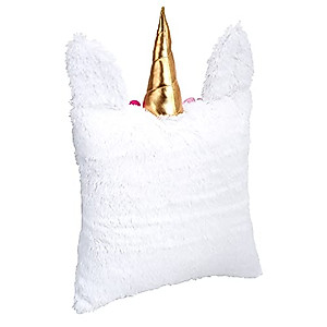 Amazon Basics Kids Unicorn Kingdom Decorative Pillow - Unicorn Face