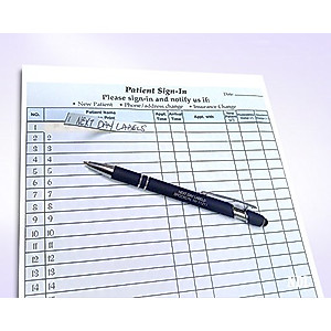 NCR Carbonless 3 Part Patient Sign in Forms, HIPAA Approved and Compliant for Confidentiality in All Medical Offices. (Blue)