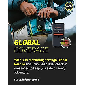 ACR Bivy Stick Satellite Communicator - Two-Way Global SMS, GPS Tracker for Hiking Safety, Off-Grid Communication, SOS Emergency Beacon, Satellite Messenger & Location Sharing - iOS/Android App