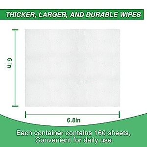 Natouch Flea and Tick Wipes for Dogs & Cats, Dog Flea and TIick Treatment Prevention Wipes, All Natural Grooming Wipes for Cleaning, Help with Ticks, Fleas, Eggs & Larvea, 160 Count