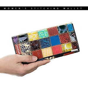Eysee Clutch Bags, Women Wallets, Leather Purses, Cellphone Packs, Multicolor-10, 8.50 cm (L) * 18.50 cm (H) * 2.50 cm(W)