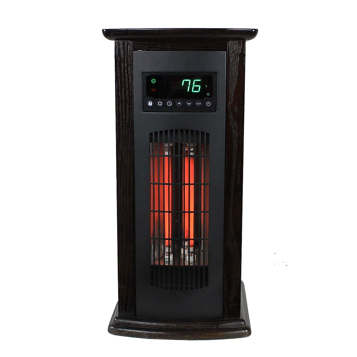 LifeSmart Electric Tower Heater, Portable Infrared Quartz Space Heater with 2 Remote Controls, 1500W